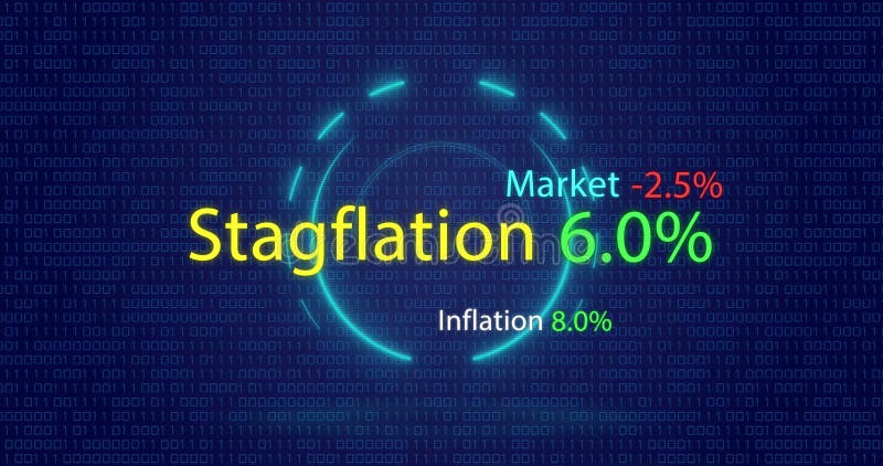 Image of Data Processing and Stagflation Text Over Circles Stock Illustration - Illustration of ...