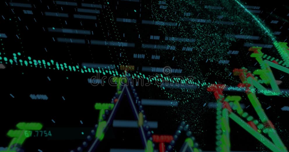 Image of Data Processing and Statistics on Dark Background Stock ...