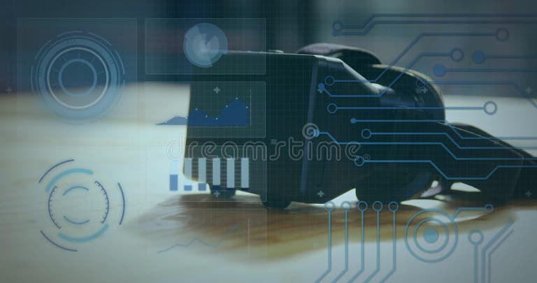 Image of Data Processing with Statistics Recording, Scope Scanning Over ...