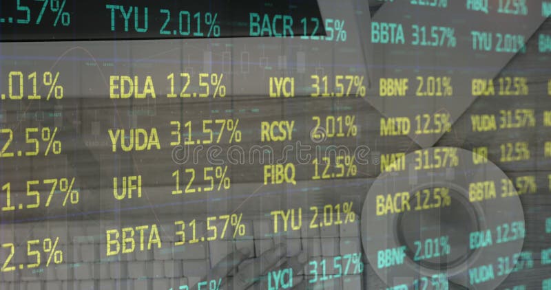 Image of Data Processing and Stock Market Over Hand Using Computer and ...