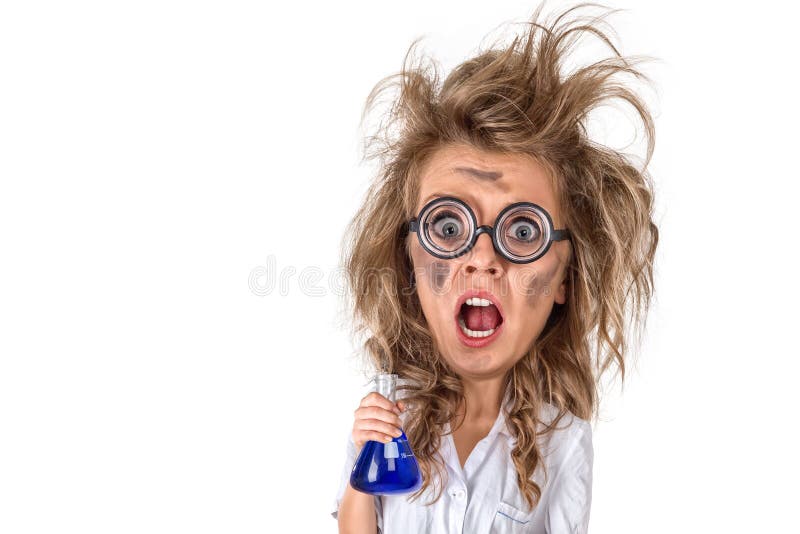 Image De Caricature De Scientifique Fou Photo stock - Image du chimie ...