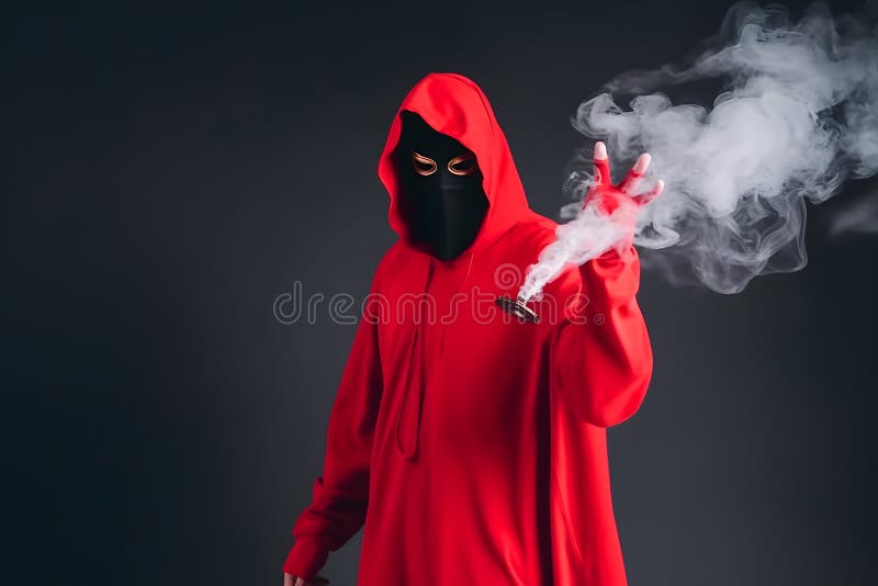 The Image of Death in Dark Clothes. Neural Network AI Generated Stock ...