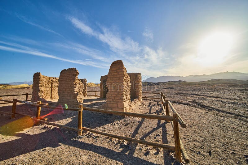 Death Valley Decayed Stone Structures in Desert Stock Image - Image of ...