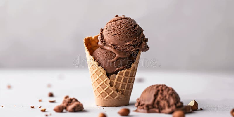 An Image of Decadent Chocolate Hazelnut Ice Cream, Its Rich Brown Color ...
