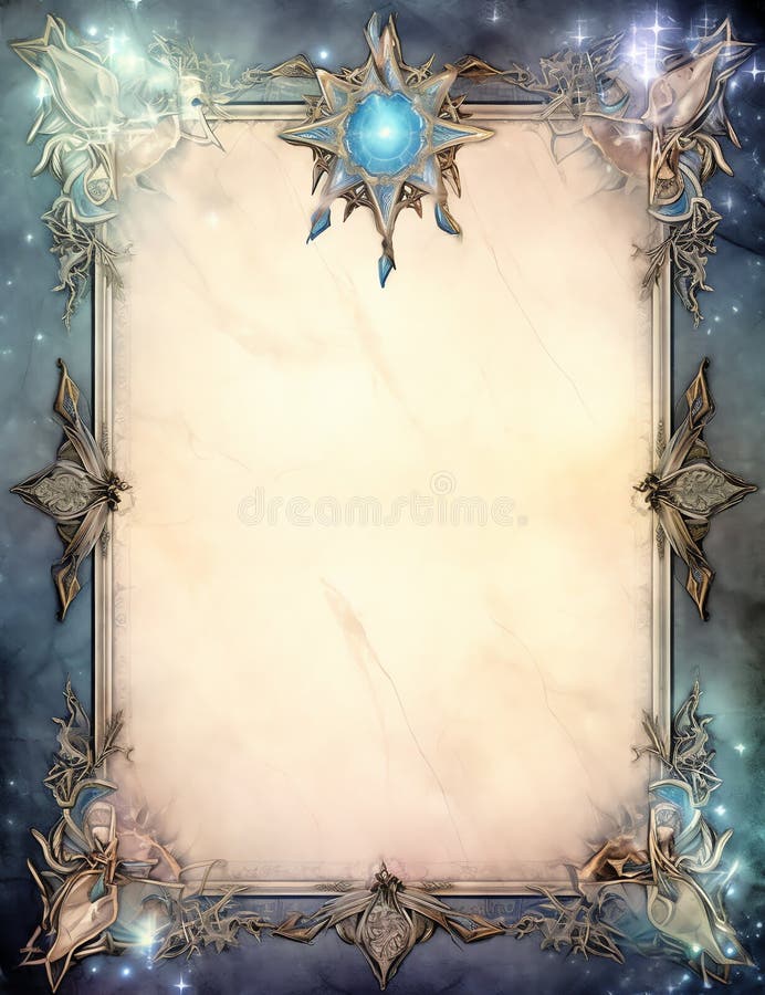 Decorated Fantasy Old Paper, Junk Journal Digital Paper Stock ...