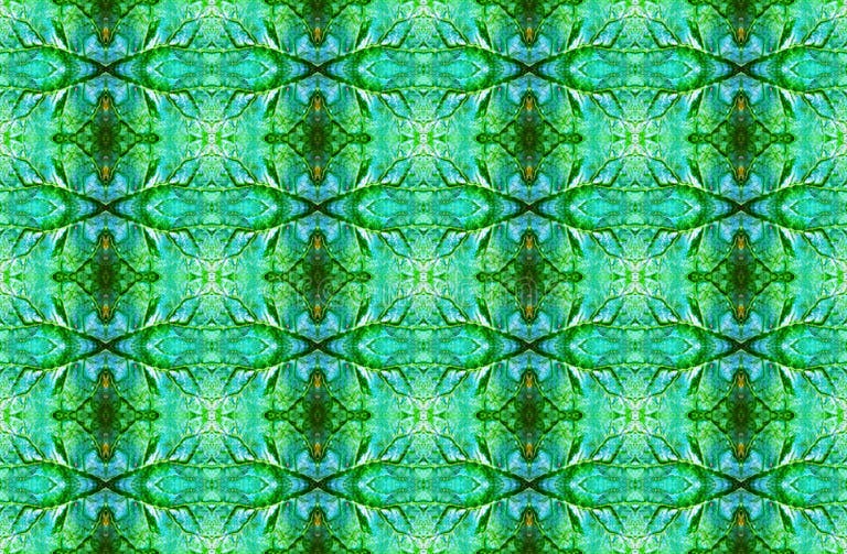 BLUE and GREEN DECORATIVE REPEAT PATTERN Stock Illustration - Illustration of green, bright ...