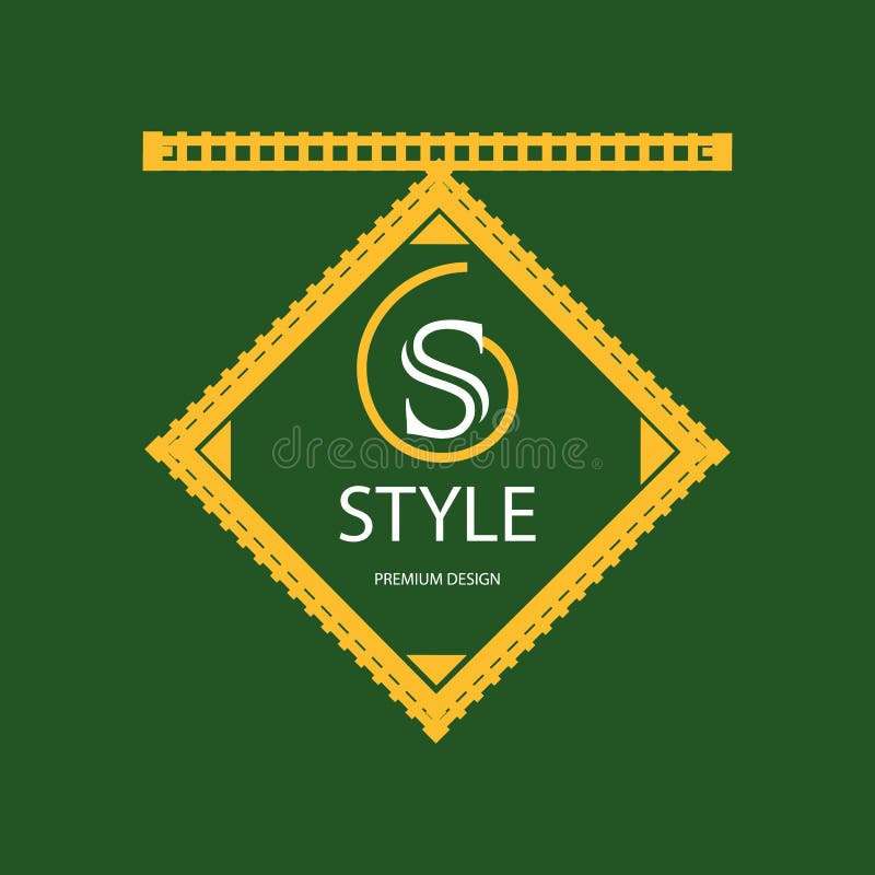 A Decorative Emblem Monogram Logo Design with Alphabet S in Square ...