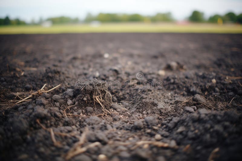 Image of Deep Black Chernozem Soil in a Field Stock Image - Image of ...