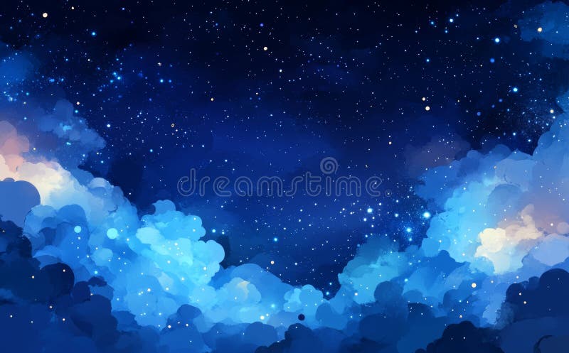 An Image of a Deep Space Nebula. Gas Clouds and Dust Particles Captured ...