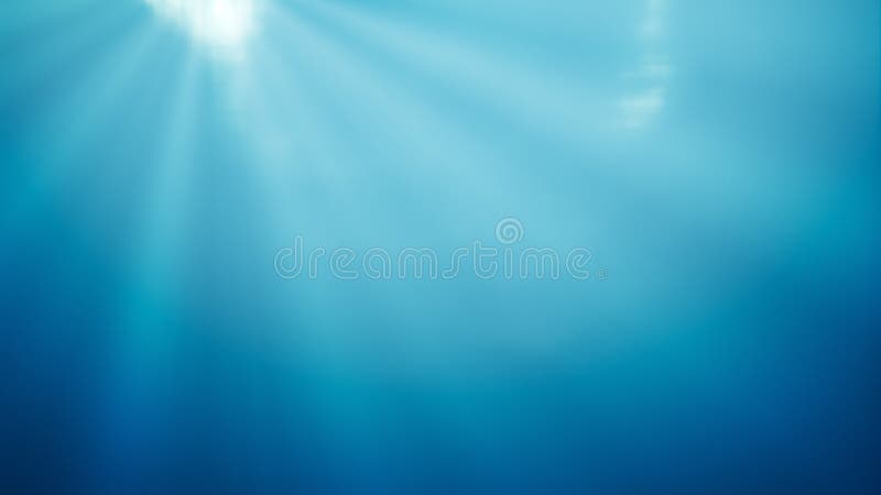 Deep Water with Light Rays Background Stock Photo - Image of dive, rays ...