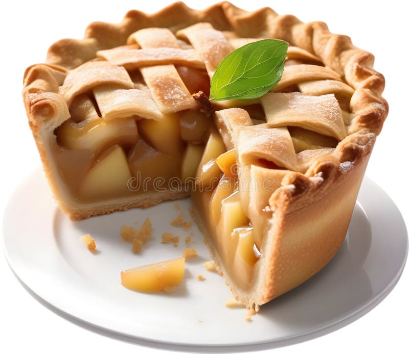 Image of Delicious-looking Apple Pie. AI-Generated. Stock Illustration ...