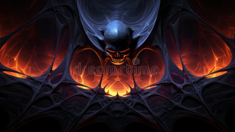 An Image of a Demon with Flames Coming Out of Its Head Stock ...