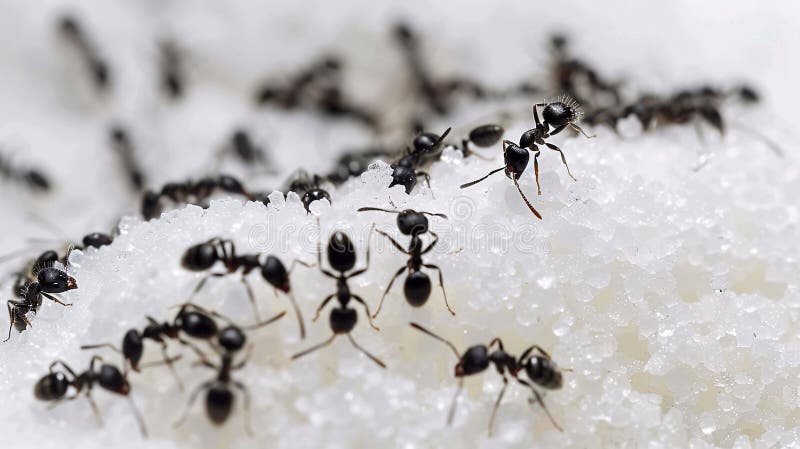 Ants eating sugar stock photo. Image of wildlife, coordinated - 319705452