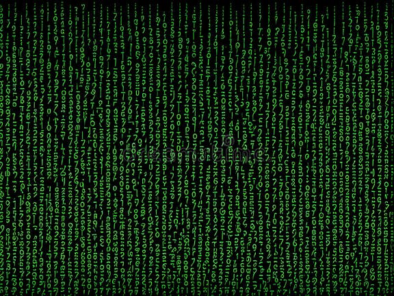 Digital Numeric Matrix with Cascading Numbers for Futuristic Website ...