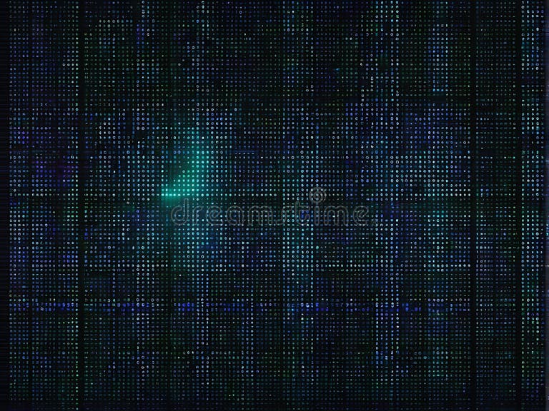 Digital Numeric Matrix with Cascading Numbers for Futuristic Website ...