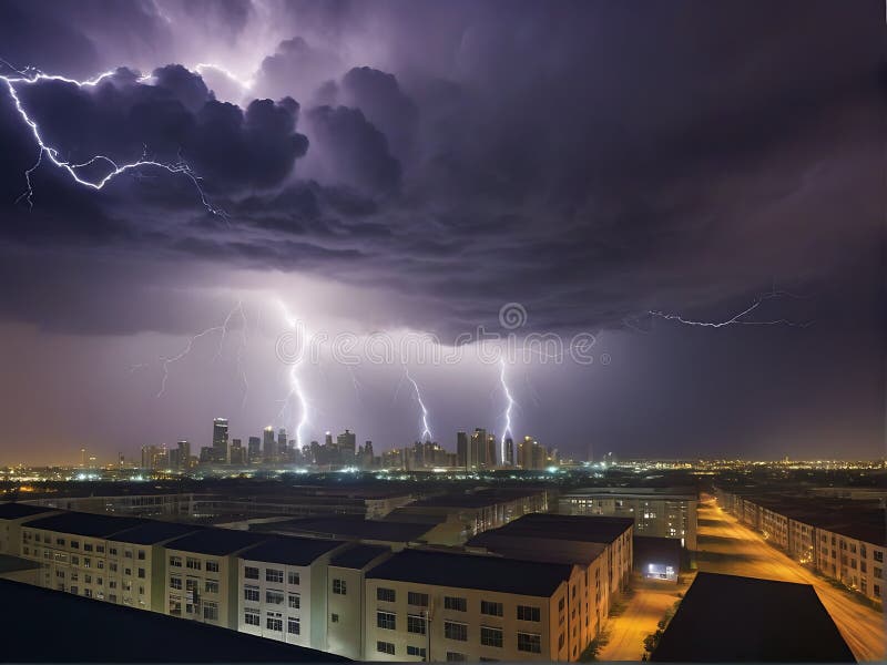 Dramatic Lightning Strike Illuminating the Dark Sky for Website ...