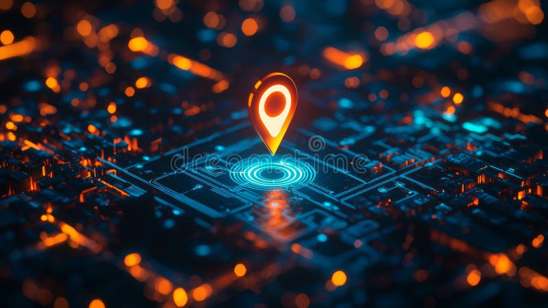 Image Depicting a Hand Setting Two Pins on a Map, Demonstrating GPS ...