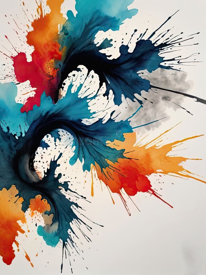 Watercolor Abstract Background with Chinese Style. Generative AI Stock ...