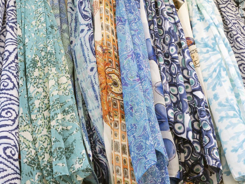 Abstract Background of Fabrics with Various Decorations and Patterns ...