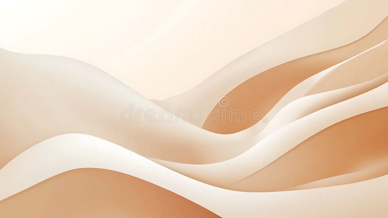 Abstract Beige and White Wave Forms Design Stock Illustration ...