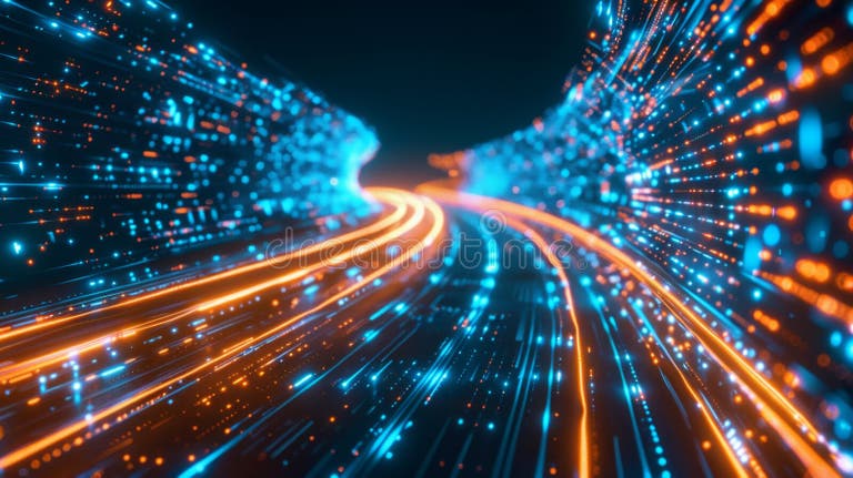 Abstract Technology Highway, Generative AI Stock Image - Image of ...