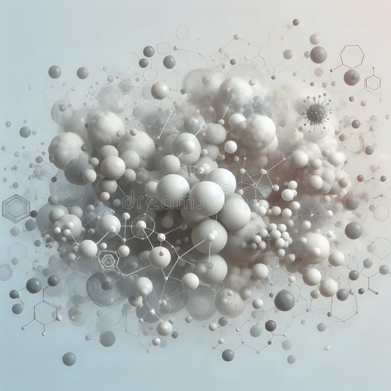 Abstract Representation Of Molecular Structure Stock Illustration