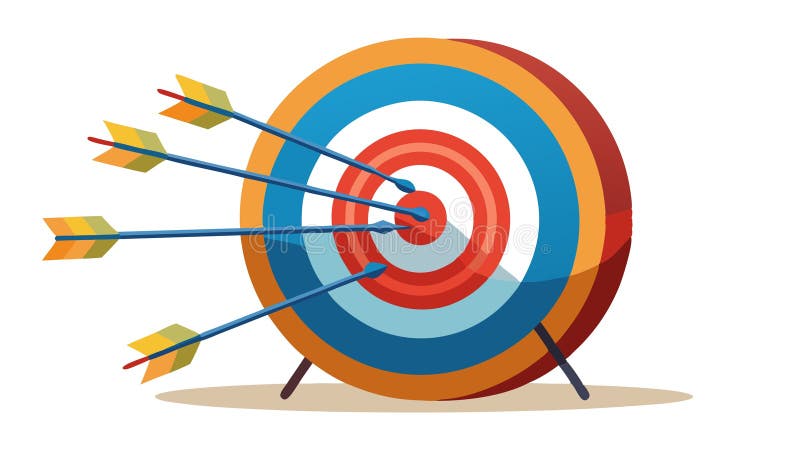 This Image Depicts an Archery Target with Arrows Embedded, Emphasizing ...