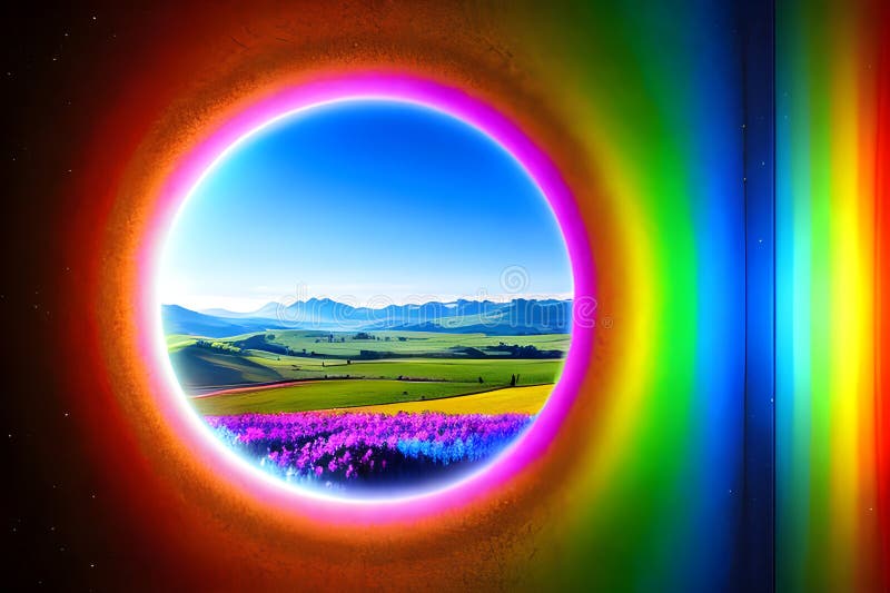 A Portal Opening into a Dimension of Nature Generated by Ai Stock ...