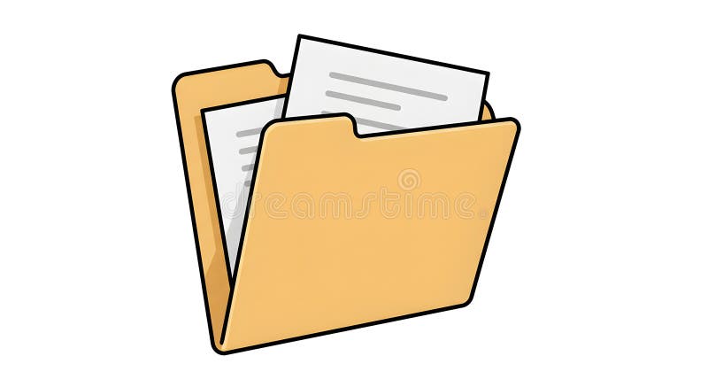 Folder Containing Documents Illustration Stock Illustration ...