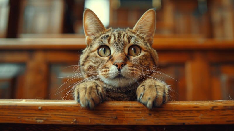 Feline Legal Representation: Cat Lawyer in Courtroom Stock Illustration ...