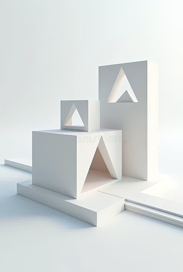 Minimalist Geometric Stage Design Decorative Setup Ideal for Staging ...