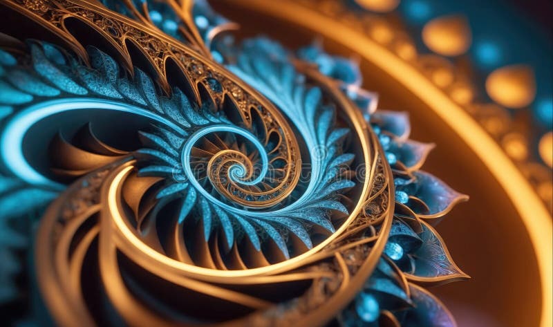 A Close-up View of a Detailed, Intricate Spiral Design, Featuring a ...