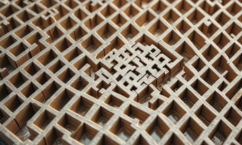 Close-up View Complex, Intricate Metal Grid-like Structure with Central ...