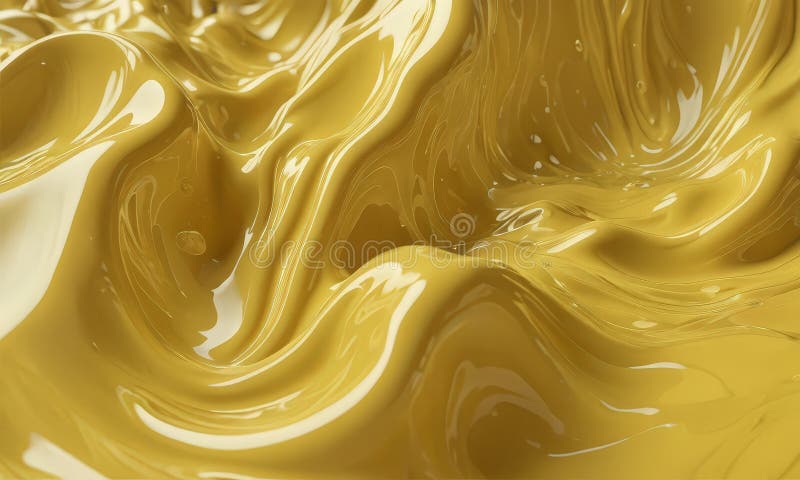 Close-up View Yellow, Thick, and Glossy Substance, Possibly Honey or ...