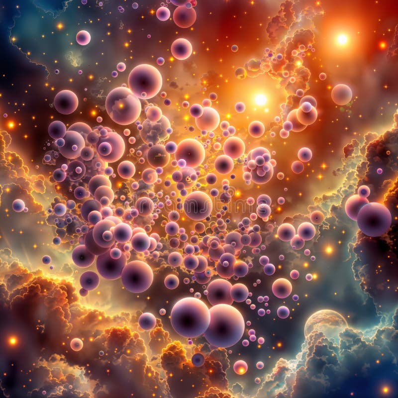 Bubbles Float in a Smoky Embrace, Orange, Pink, and Purple, Whispering ...