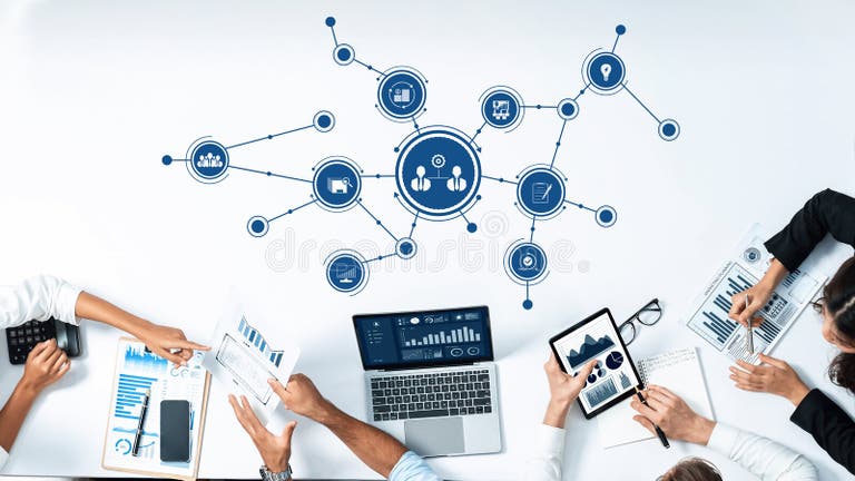 Collaborative Business Meeting with Digital Tools and Data ...