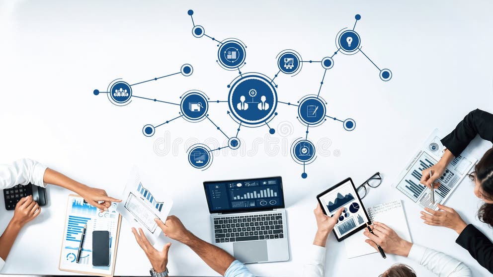 Collaborative Business Meeting with Digital Tools and Data ...