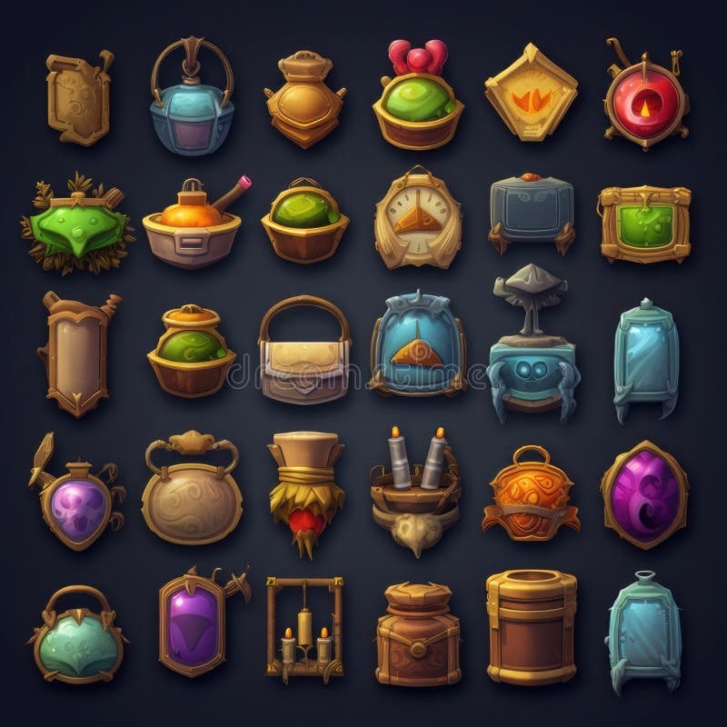 Item game 2d stock illustration. Illustration of coins - 277823834