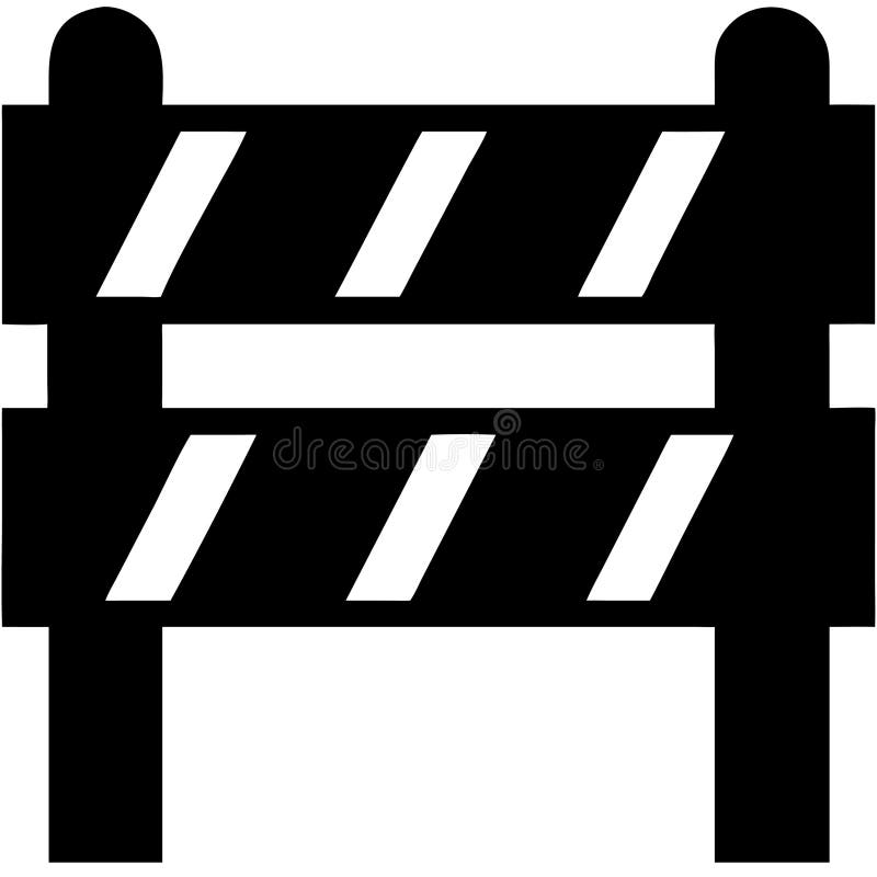 Construction Safety Barrier Vector for Roadwork and Traffic Control ...
