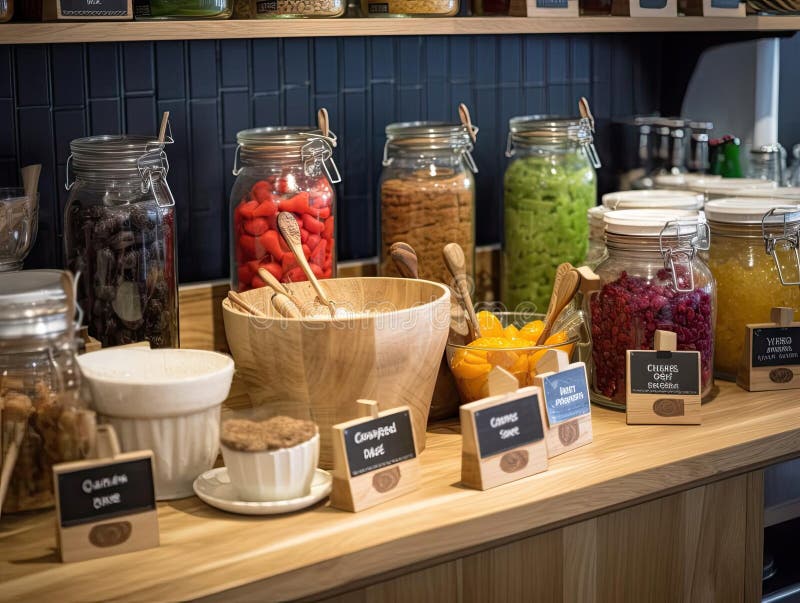 Ecofriendly Coffee Break with Prepacked Refreshments Stock Illustration ...