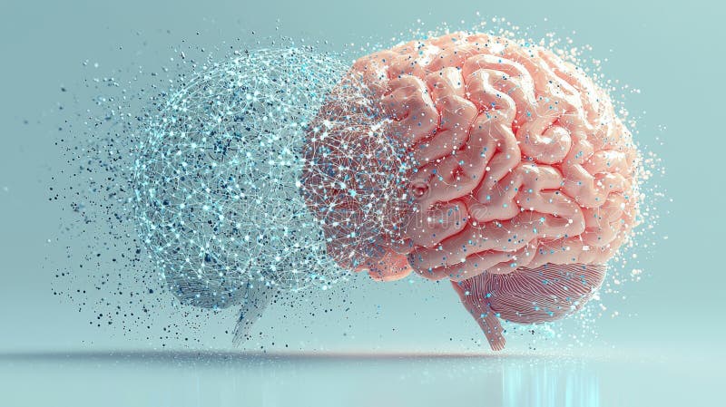 Image Depicts Creative Representation of Brain, Showcasing Blend of ...