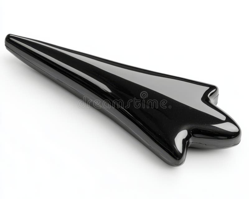 The Image Depicts a 3D Black Glossy Arrow Pointing in Two Opposing ...