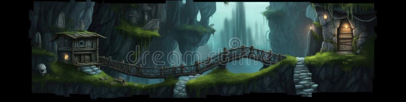 The Image Depicts a 2D Game Environment Stock Illustration ...