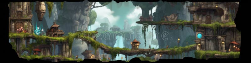 The Image Depicts a 2D Game Environment Stock Illustration ...
