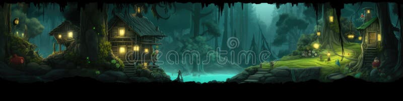 The Image Depicts a 2D Game Environment Stock Illustration ...