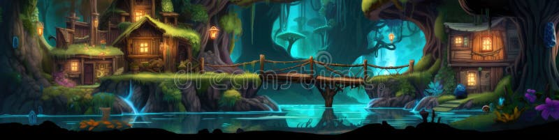 The Image Depicts a 2D Game Environment Stock Illustration ...
