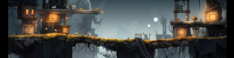 The Image Depicts a 2D Game Environment Stock Illustration ...