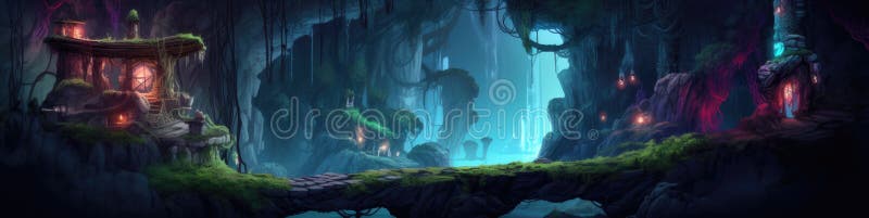 The Image Depicts a 2D Game Environment Stock Illustration ...