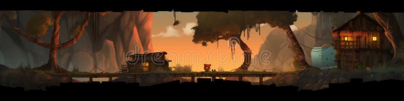 The Image Depicts a 2D Game Environment Stock Illustration ...