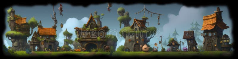 The Image Depicts a 2D Game Environment Stock Illustration ...